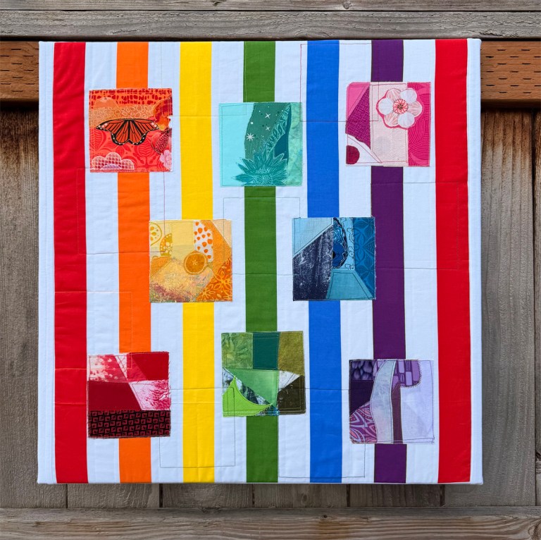 Collage: Fabric and Paper – Scrappinthread by Beverly Tiemann